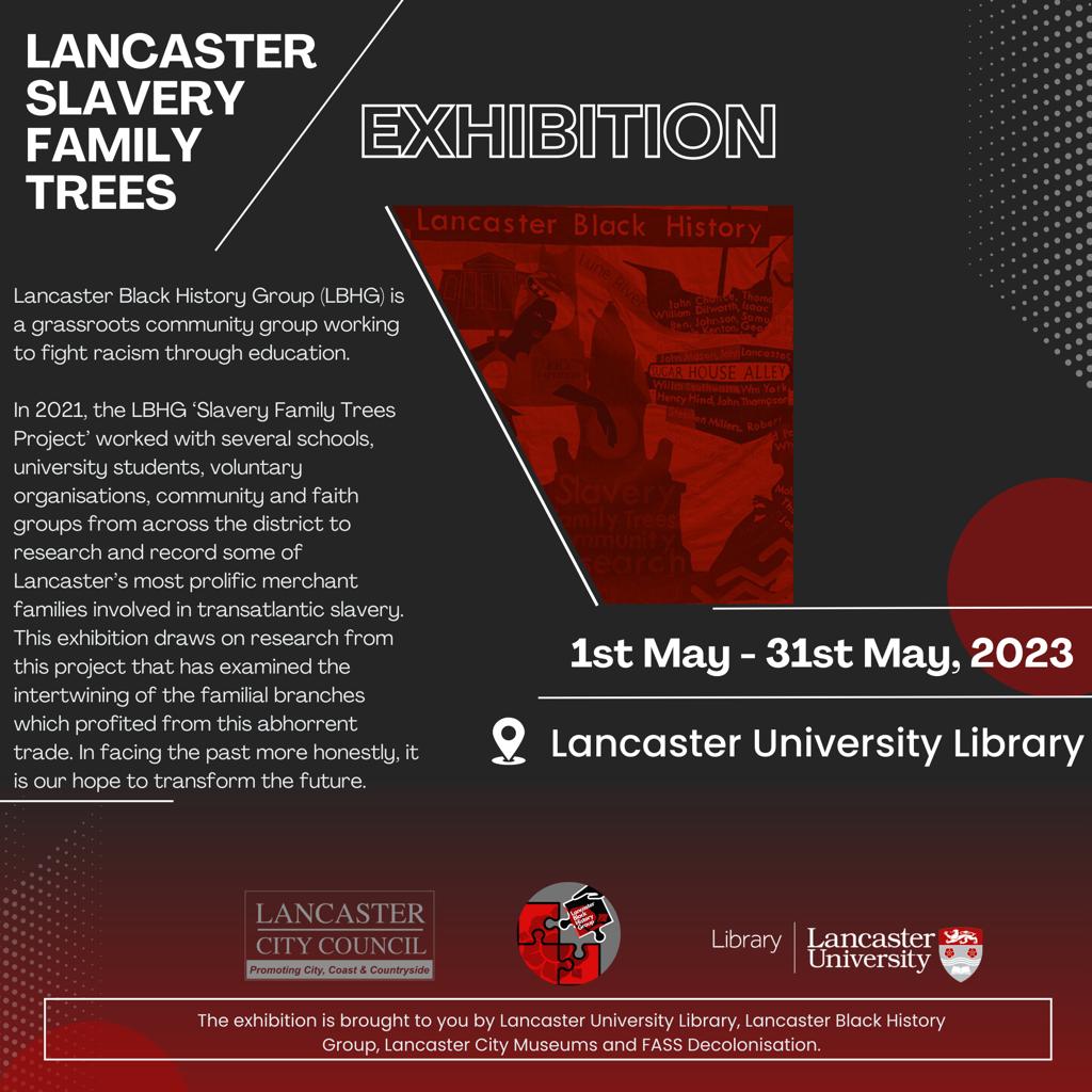 Slavery Family Trees Exhibition at Lancaster University Library ...